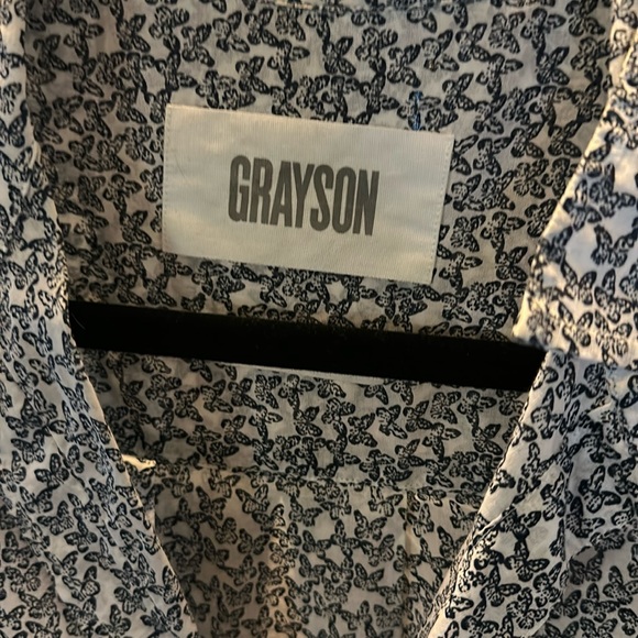 Tops | Grayson Button Down Blue Butterflies | Poshmark